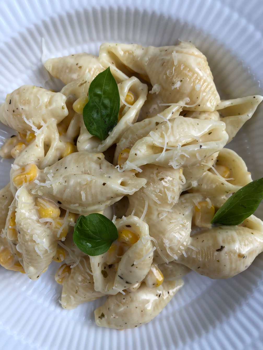 Creamy Corn Pasta | Teatime on the Porch