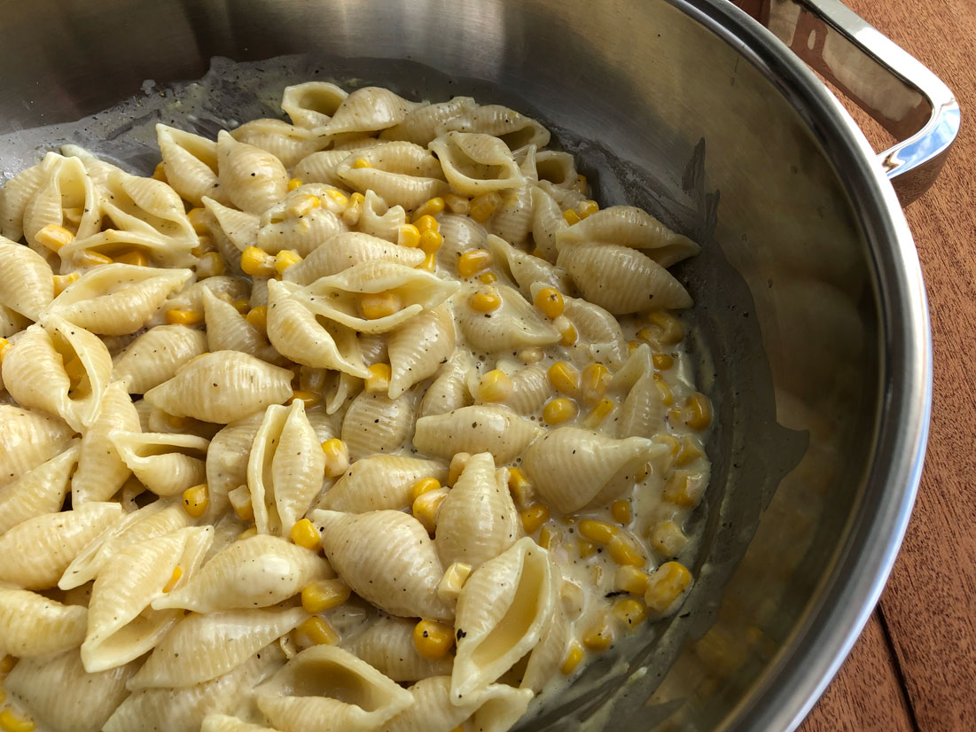 Creamy Corn Pasta | Teatime on the Porch